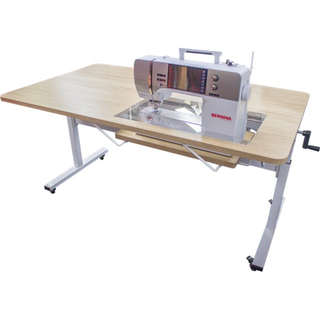 Horn Height Adjustable Sewing and Cutting Table (Weathered Oak) – Sew ...